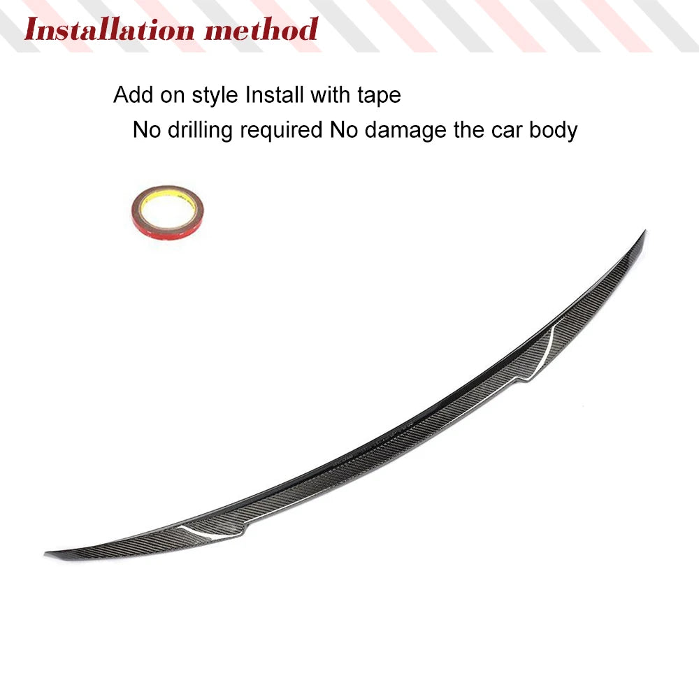 Carbon Fiber Rear Spoiler Body Kits For Benz C-Class W205 C200 C63 AMG ...