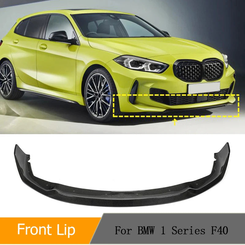 Carbon Fiber Car Front Bumper Lip Splitters for BMW 1 Series F40 118i ...