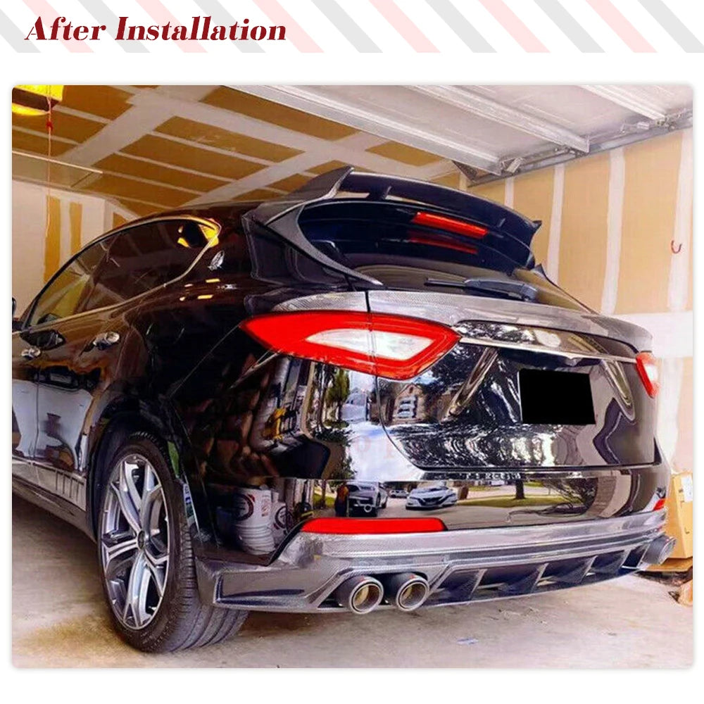 Carbon Fiber Car Rear Middle Trunk Spoiler Boot Lip Wing Spoiler For M ...