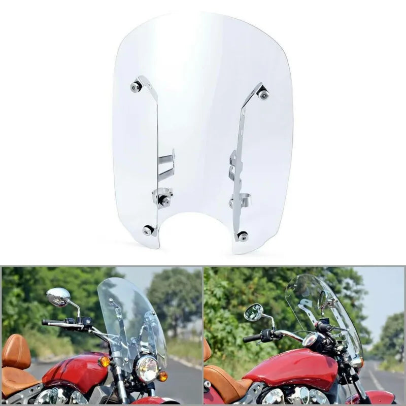 Motorcycle 20" Clear Windshields Windscreen With Mounting Hardware For ...