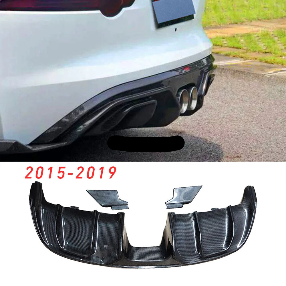 Carbon Fiber FRP Rear Bumper Lip Spoiler Diffuser Splitters For Jaguar ...