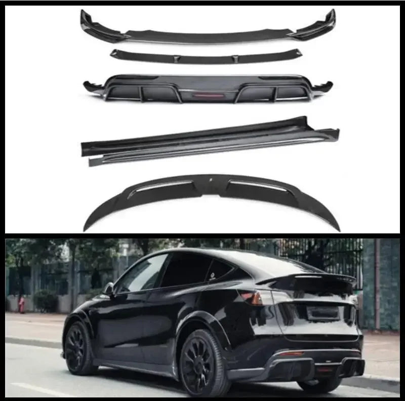 CMST Style Carbon Fiber Front Bumper Lip Rear Spoiler Trunk Diffuser S ...