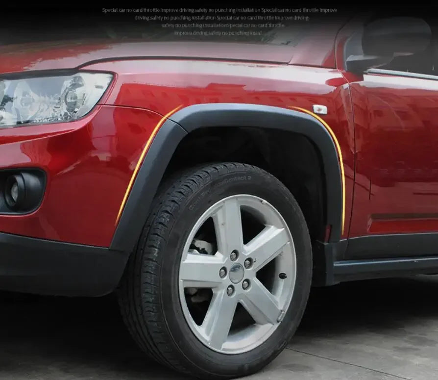 Full Size Fender Flares Wheel Arch Guard Trim For Jeep Compass 2011-20 ...