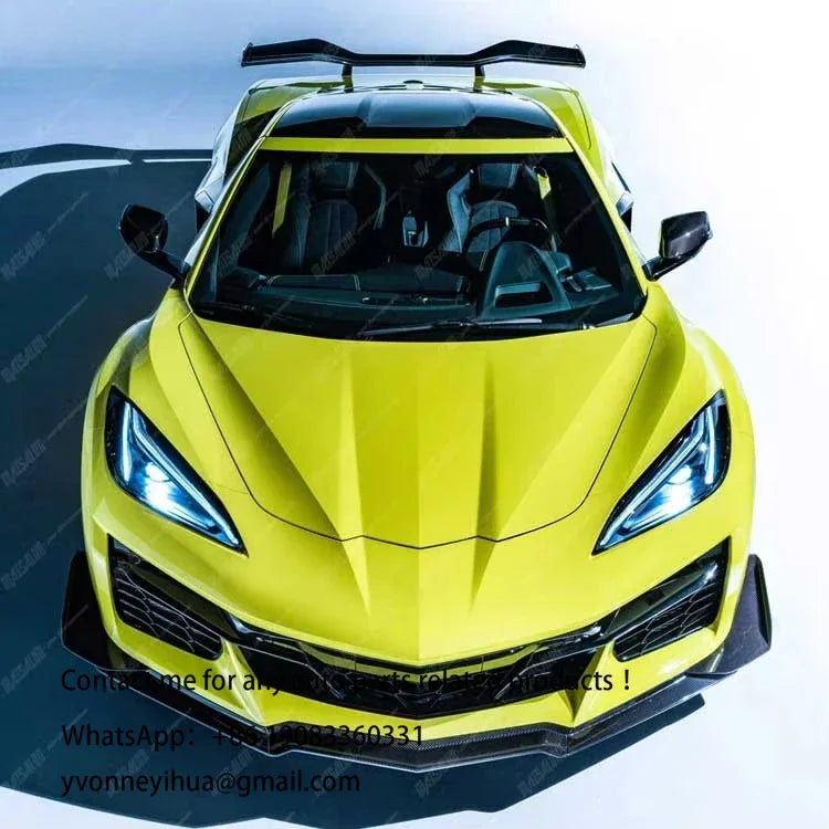 For Chevrolet Corvette C8 Update Z06 Body Kit with Front Bumper Rear B ...