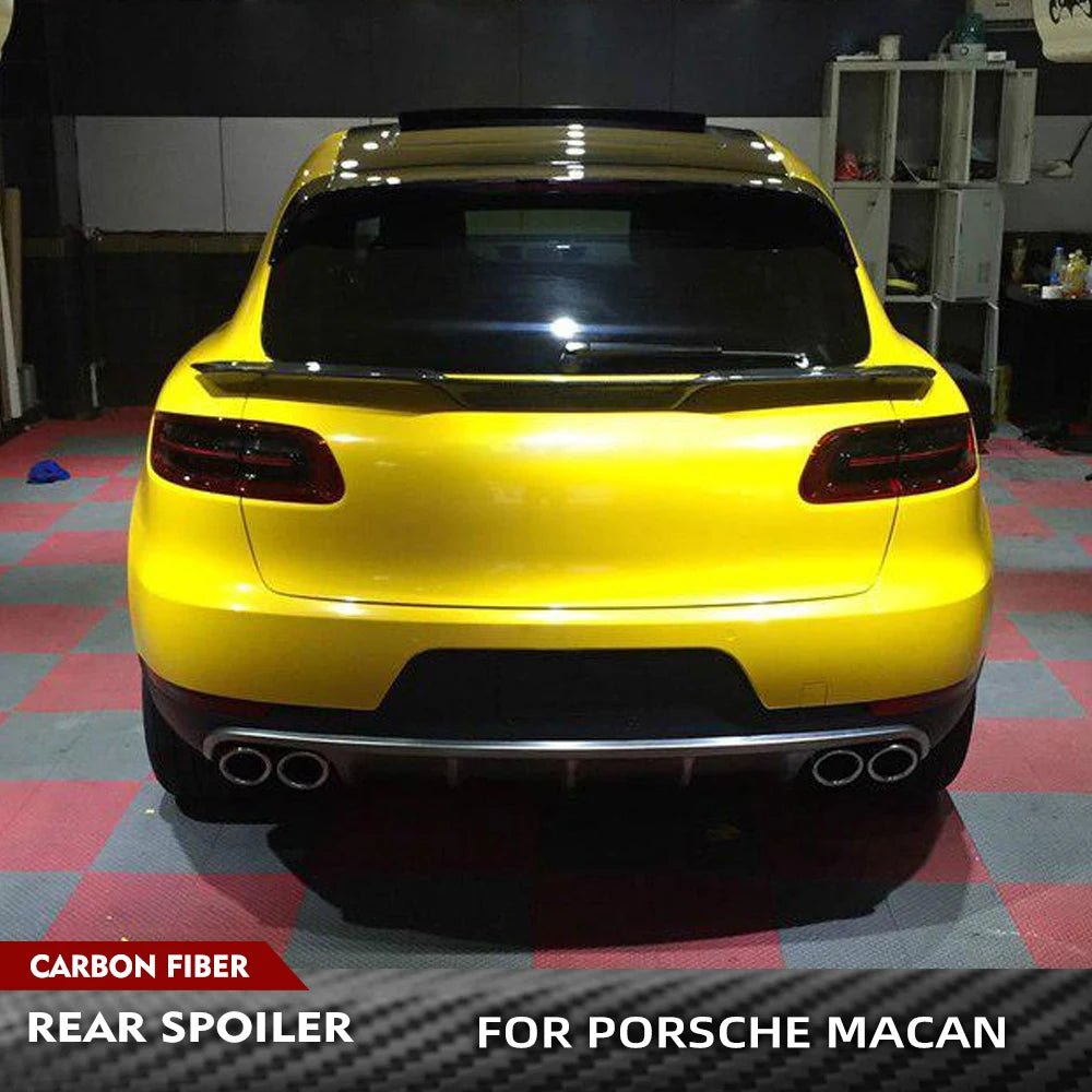 Car Rear Middle Trunk Spoiler Boot Wing Spoiler For Porsche Macan 2014 ...