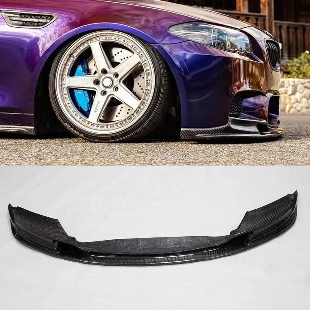 VACOMUL Carbon Fiber Front Bumper Lip Chin Spoiler Covers For BMW 5 Se ...
