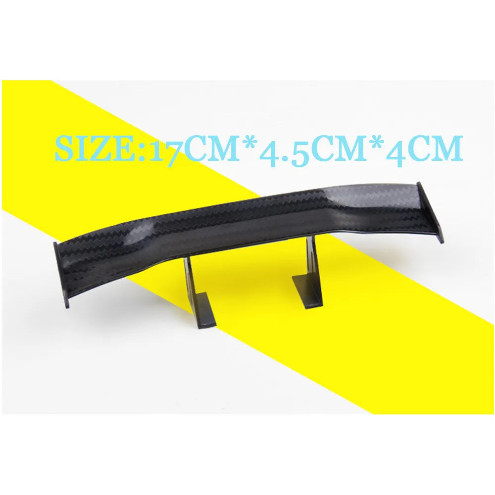 Universal Carbon Fiber Look little Wing Spoiler Mini Characteristic Sp ...