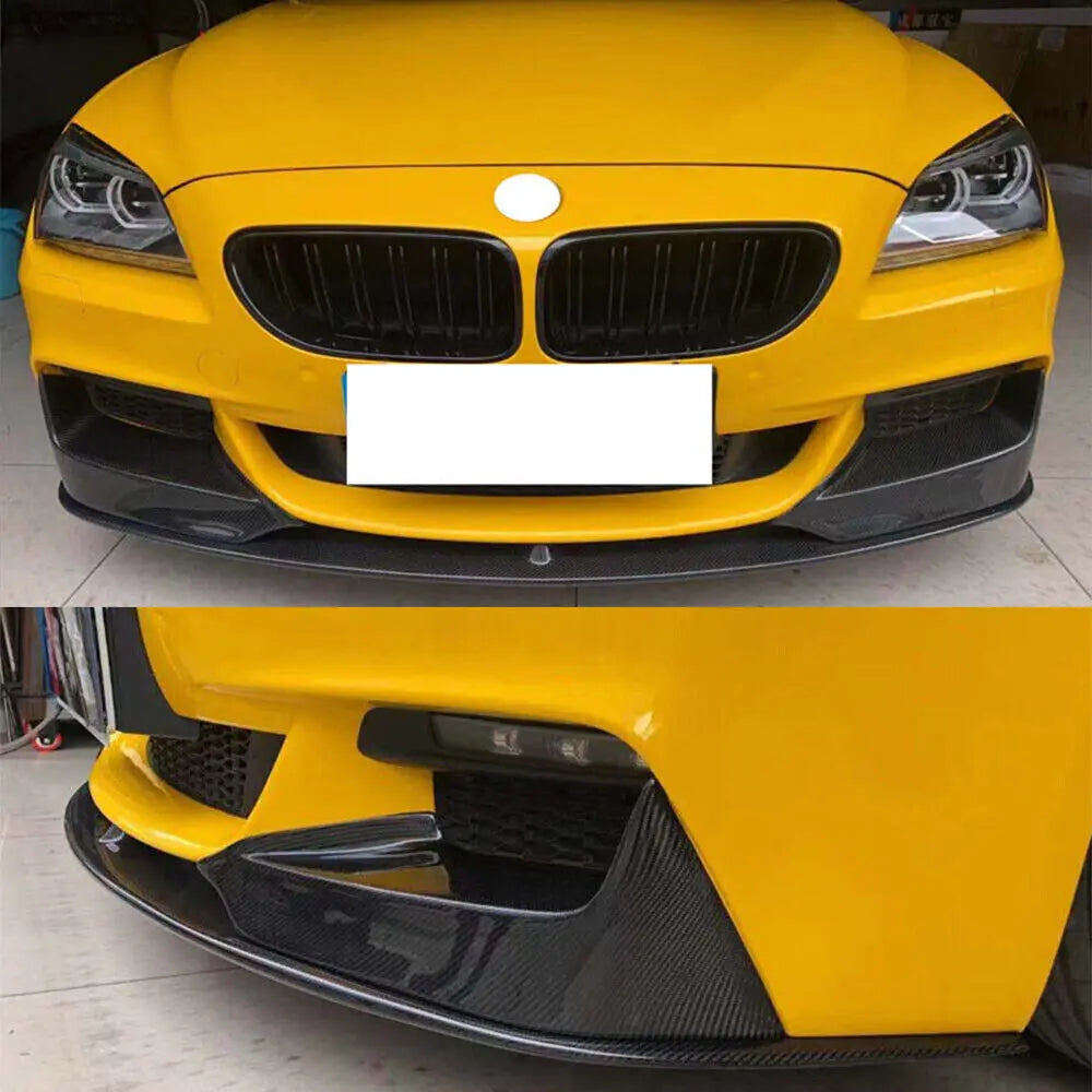Carbon Fiber Car Front Bumper Canards Lip Splitters Flaps Cupwings for ...