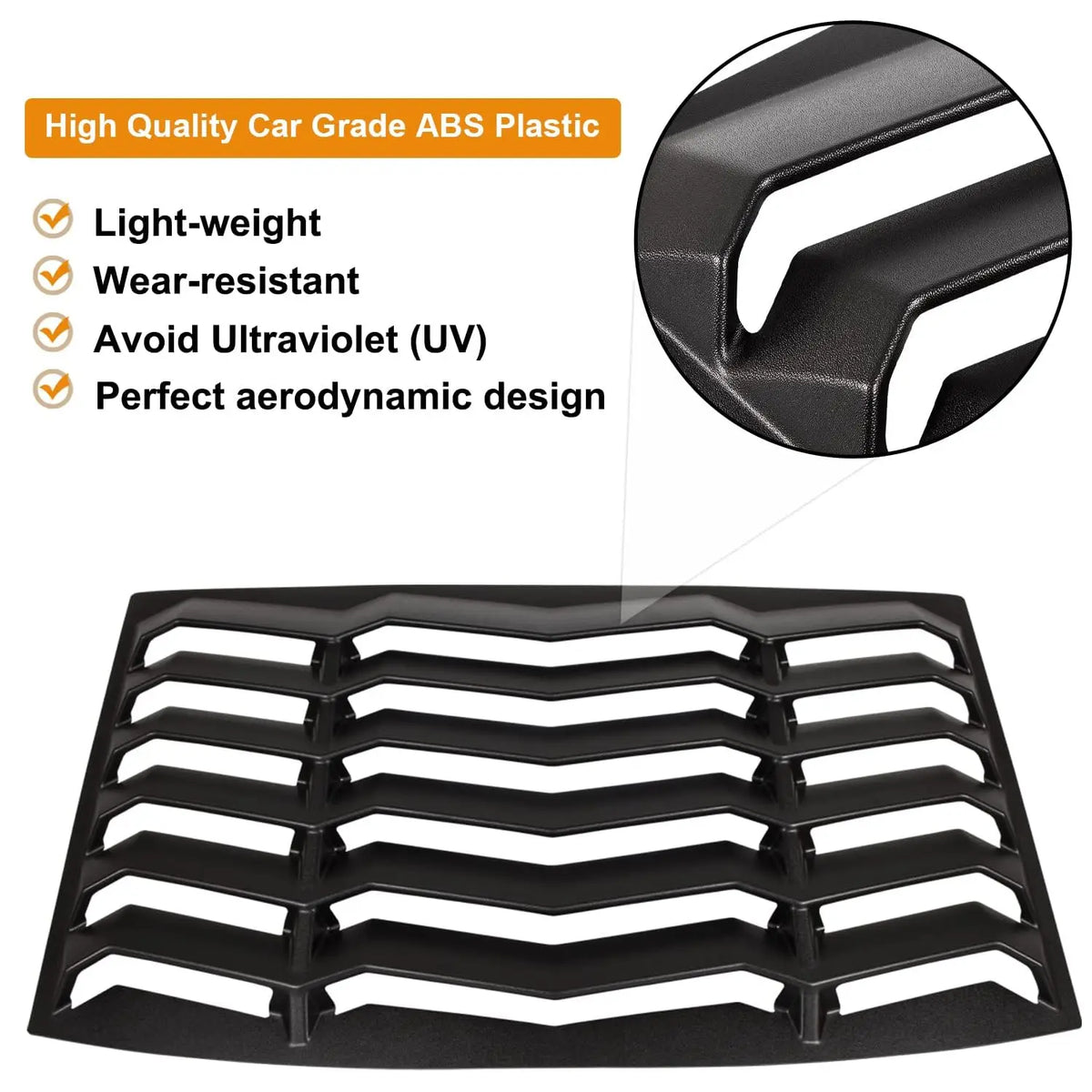 Rear Window Windshield Louver Sun Shade Cover Matte Black in GT Lambo ...