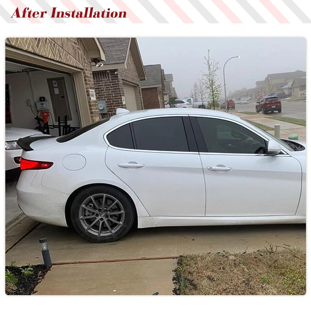 Carbon Fiber Rear Trunk Racing Spoiler Wing For Alfa Romeo Giulia 2015 ...