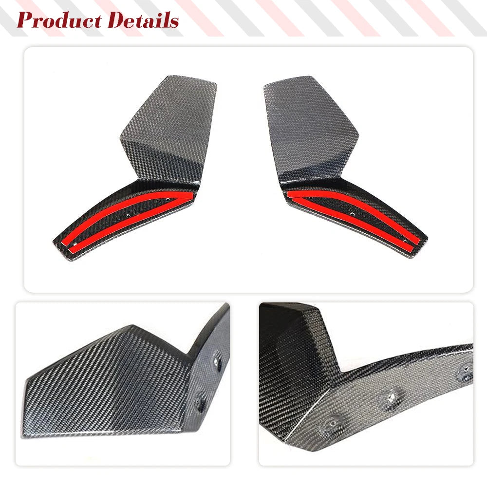 Carbon Fiber Car Front Bumper Splitter Canard Fins For BMW X5 G05 M-Sp ...