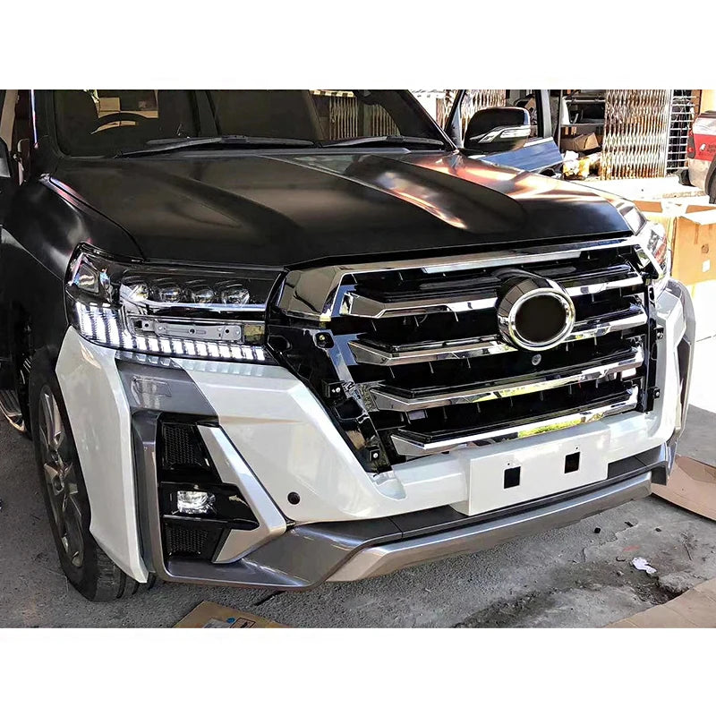 Land cruiser LC200 Converted to LIMGENE style body kit front bumper wi ...