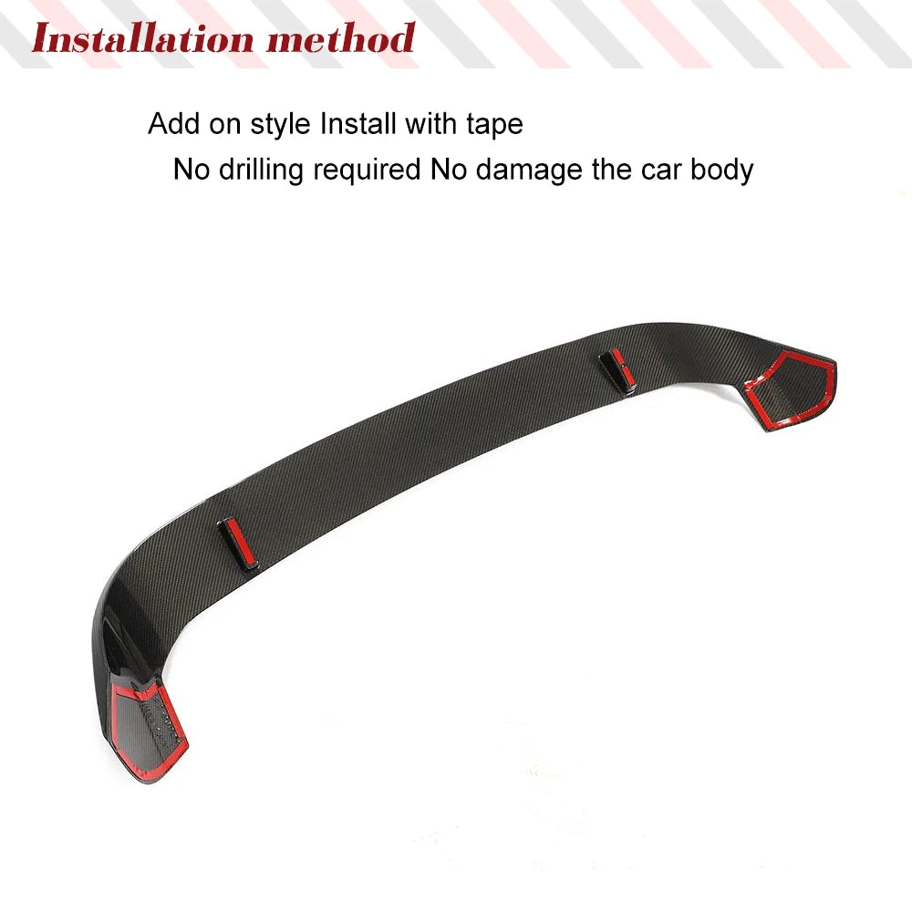 Carbon Fiber Rear Roof Spoiler Boot Lip Wing Car Rear Racing Spoiler F ...