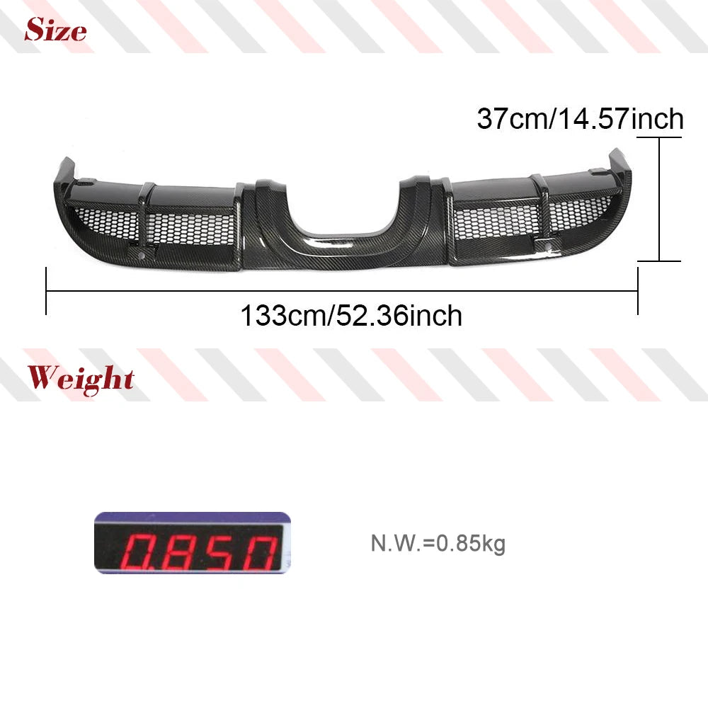 Carbon Fiber Car Rear Diffuser for Porsche 718 Boxster Cayman 2016-201 ...