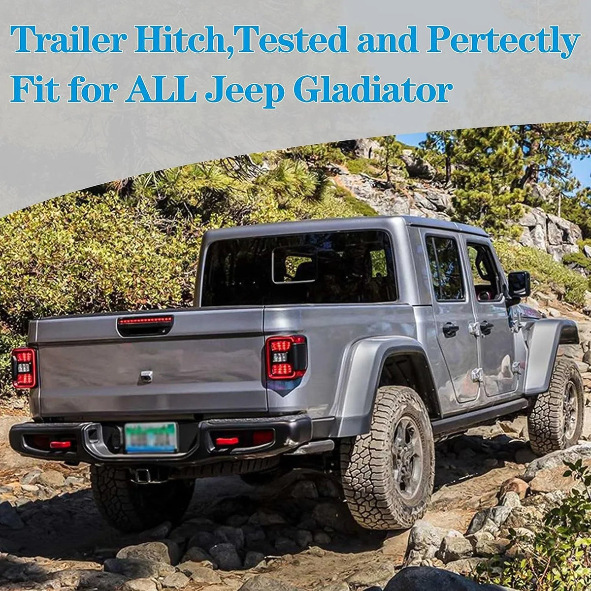 2'' Rear Bumper Hitch Receiver Trailer Truck Pickup Tow Hitch For Jeep ...