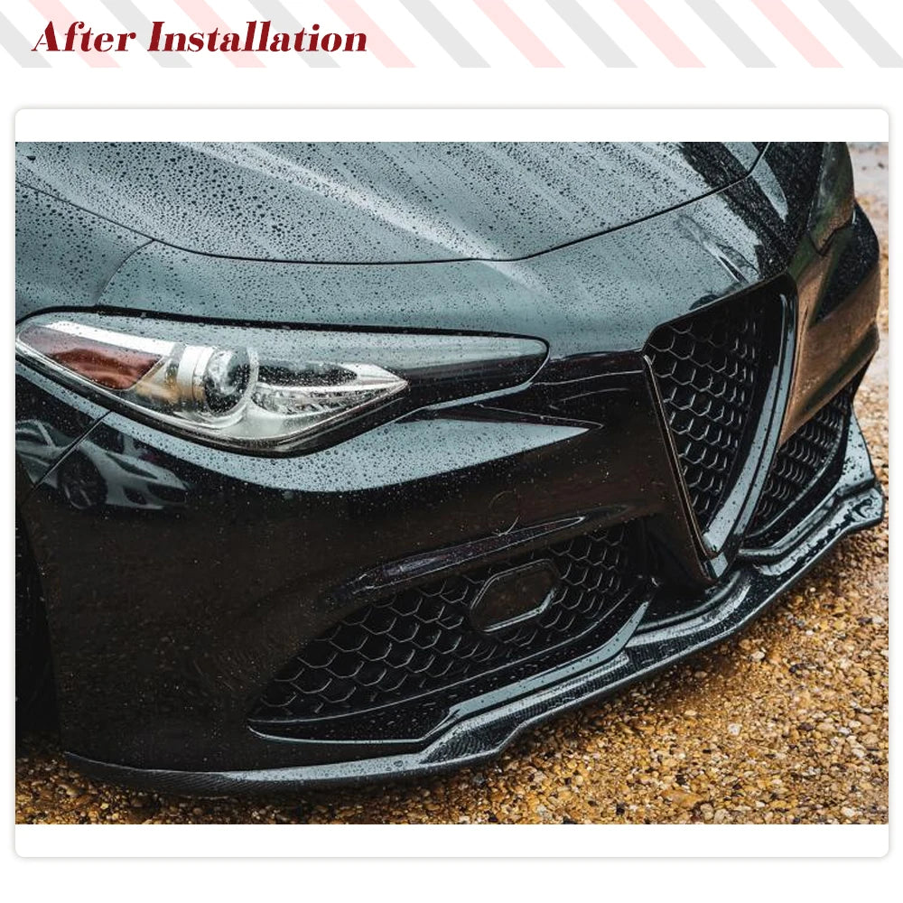 Carbon Fiber / FRP Car Front Bumper Lip Spoiler Splitters for Alfa Rom ...