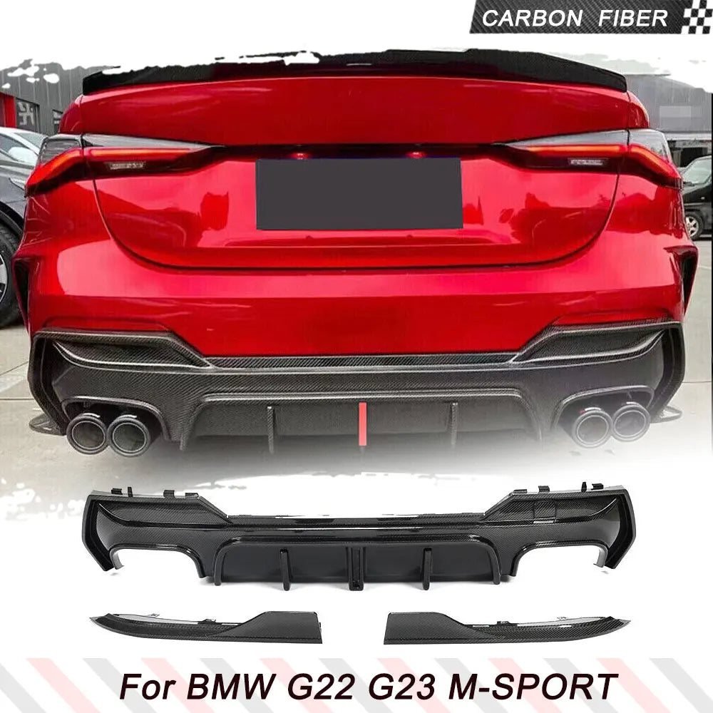 Carbon Fiber Rear Diffuser for BMW 4 Series G22 Coupe 2021-2022 G23 Co ...