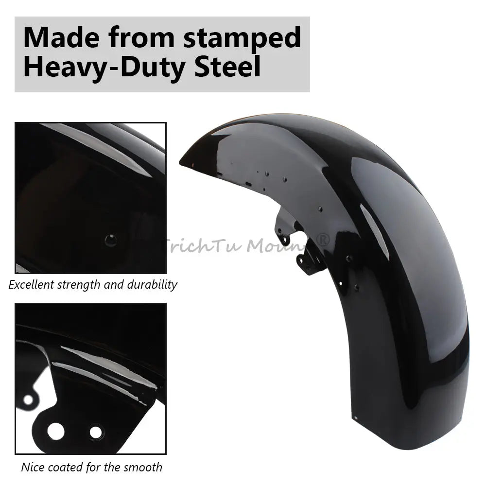 Heavy-Duty Steel Motorcycle Front Fender Mud & Water Splash Protection ...