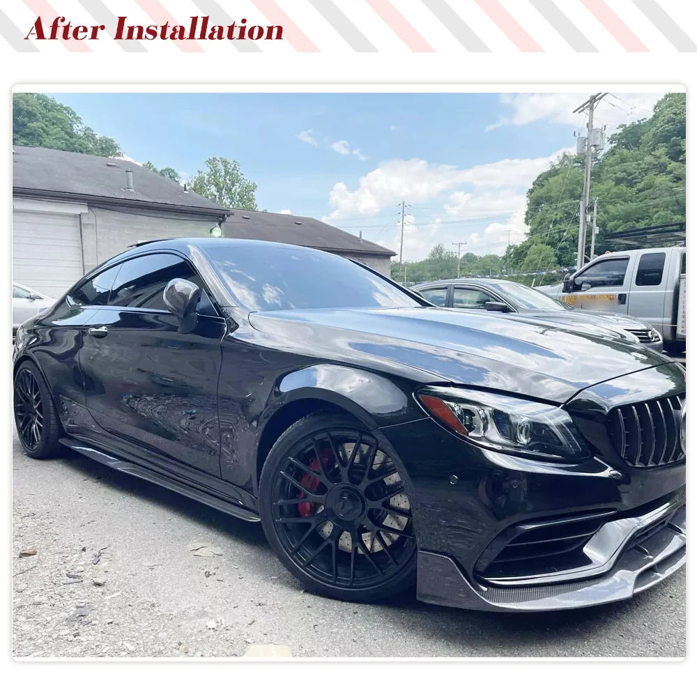 Carbon Fiber Car Side Skirts for Mercedes-Benz C Class W205 C63 C43 Co ...