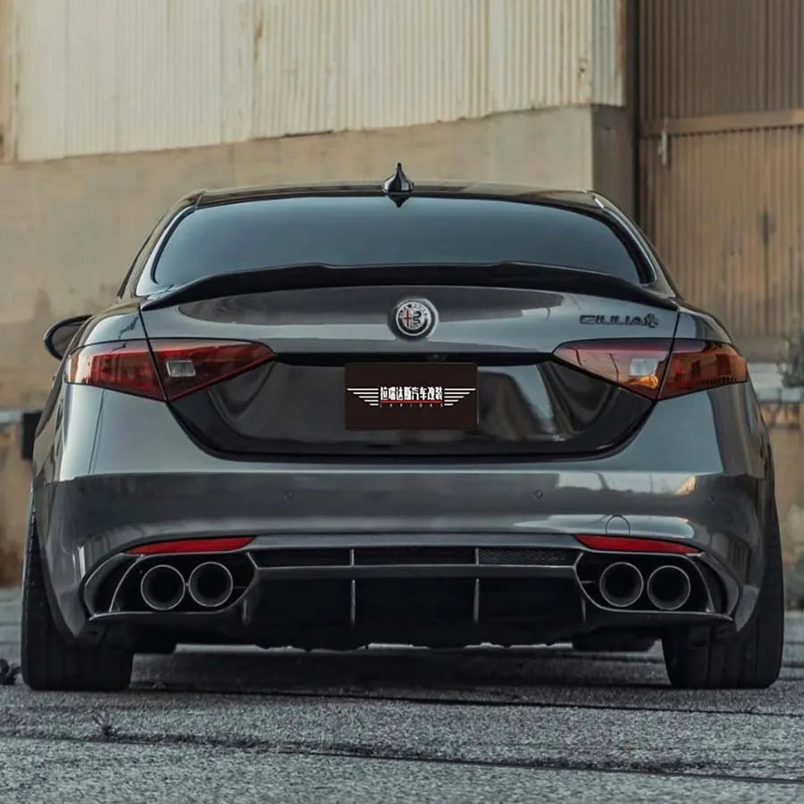 PSM V1 Style Carbon Fiber Rear Spoiler For Alfa Romeo Giulia Trunk Lid ...