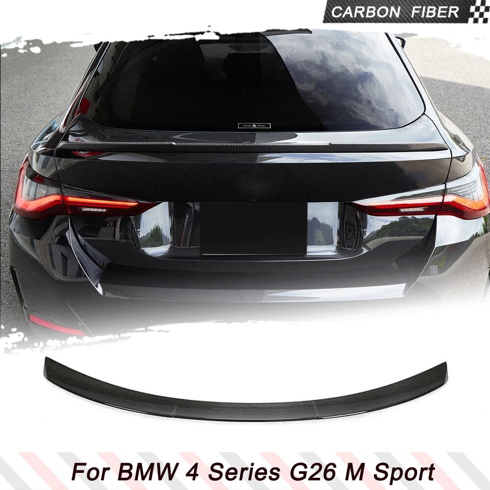 Rear Trunk Spoiler Carbon Fiber Wing For BMW 4 Series G26 M Sport Seda ...