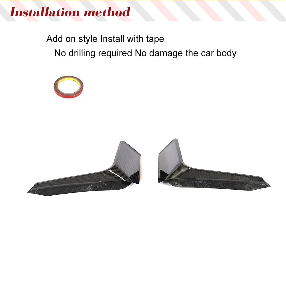 Car Front Bumper Splitters Air Vents Canards For Audi TTRS MK3 2016-20 ...