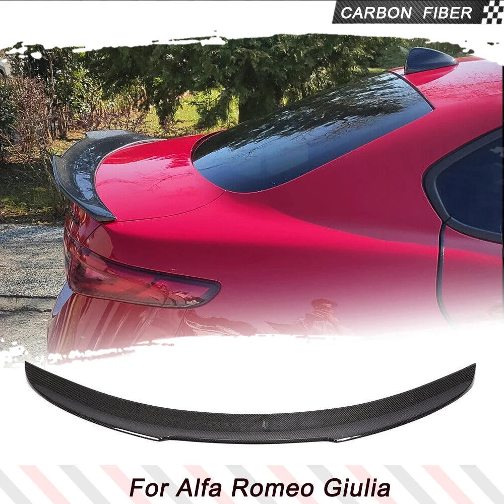 Carbon Fiber Rear Trunk Racing Spoiler Wing For Alfa Romeo Giulia 2015 ...