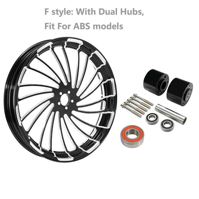 32" Front Wheel Rim Single / Dual Disc Hub Fit For Harley Touring Mode ...