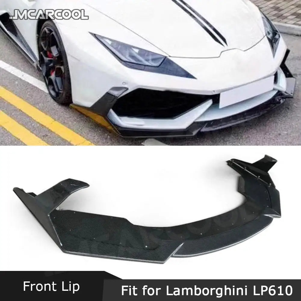 Front Bumper Lip Chin Spoiler With Splitters Case For Lamborghini Hura ...