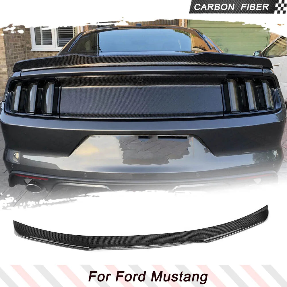 Carbon Fiber Car Racing Rear Trunk Spoiler Lip Wing For Ford Mustang G ...