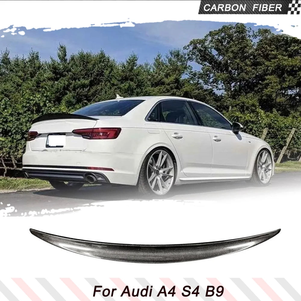 Carbon Fiber Trunk Racing Spoiler Boot Lip Wing Lid for Audi A4 Sline ...