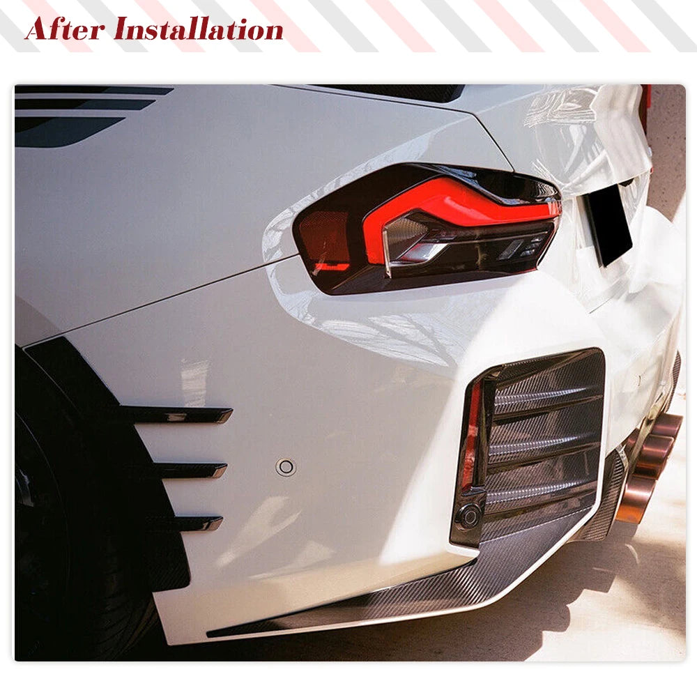 Car Rear Bumper Inserts For BWM 2 Series G87 M2 Coupe 2022UP Dry Carbo ...