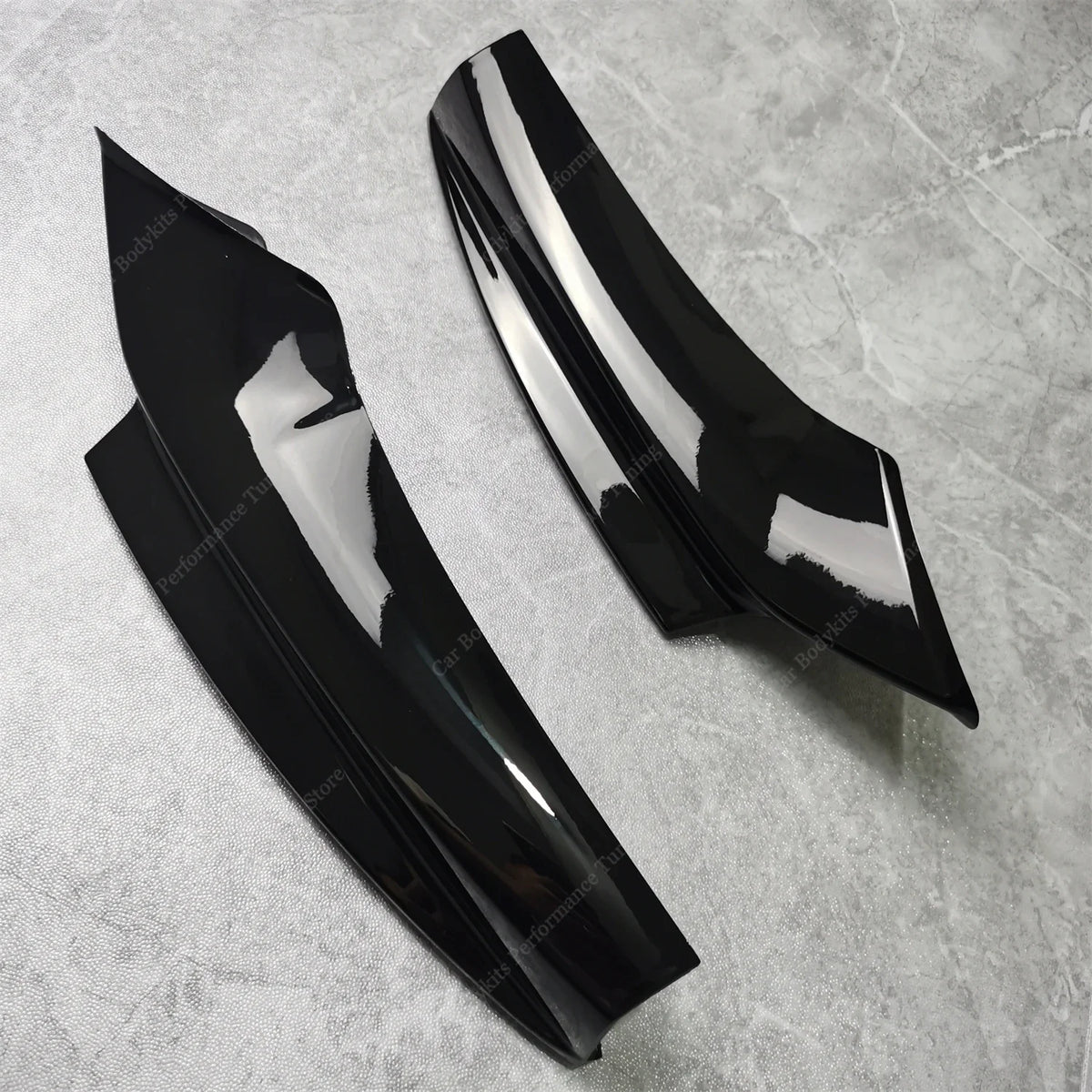 Gloss Black MP Style Front Bumper Lip Spoiler Splitter FogLamp Trim Fo ...