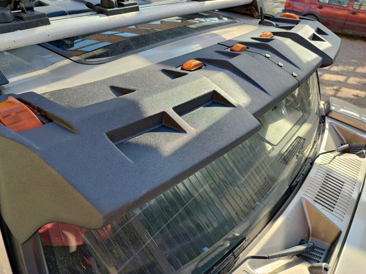 For Hummer H2 Fiberglass Visor / Spoiler / Wing on the Roof + Hood Sco ...