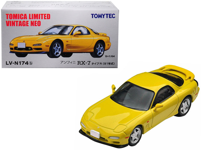 1991 Mazda Efini RX-7 Type R RHD (Right Hand Drive) Yellow 1/64 Diecas ...