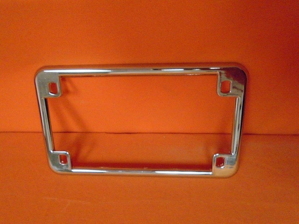 Chrome Motorcycle License Plate Frame – Plain – Limbotics Motorsports Group