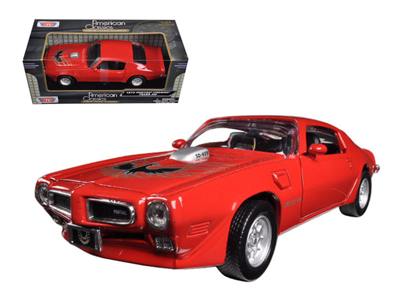 1973 Pontiac Firebird Trans Am Red 1/24 Diecast Model Car by Motormax ...