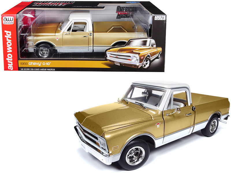 1968 Chevrolet C-10 Fleet Side Pickup Truck Metallic Gold with White T ...