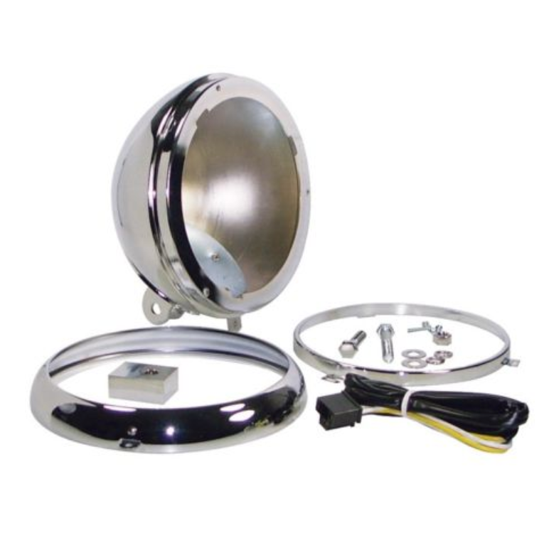 Chrome 7" Headlight Shell Housing Kit Harley Fatboy Heritage ...