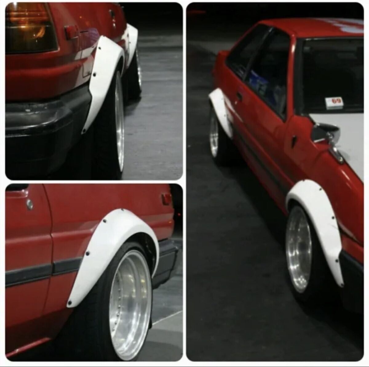 FOR WHITE JDM fender flares Toyota AE86 84-87 – Limbotics Motorsports Group